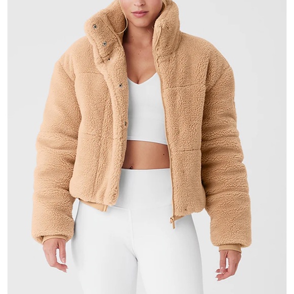 ALO Yoga | Jackets & Coats | Alo Sherpa Snow Angel Puffer | Poshmark